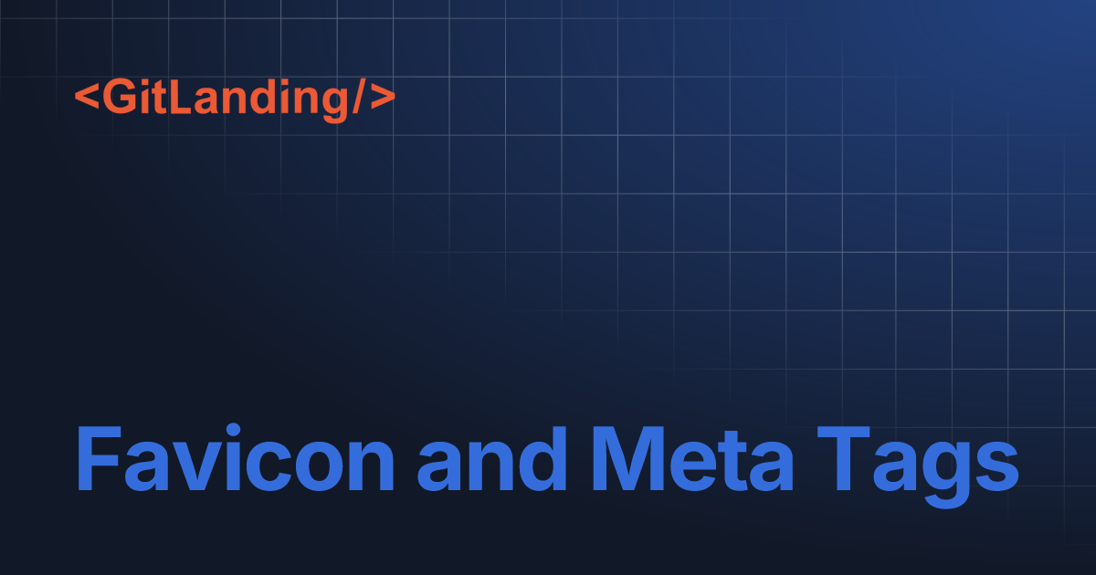 Favicon and Meta Tags | GitLanding